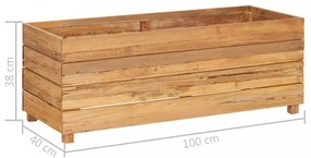 Zahradní truhlík teakové dřevo Dekorhome 50x40x55 cm
