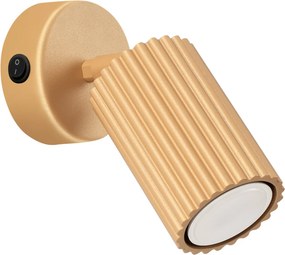 Sollux Lighting Nástěnné svítidlo KARBON zlaté s vypínačem