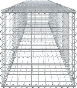 Gabionový koš s víkem 500 x 50 x 50 cm pozinkované železo 3295136