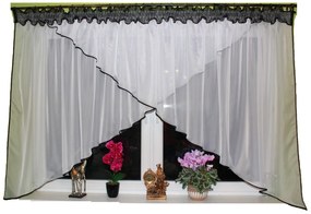 Voálová Záclona Leona 400x150cm různé barvy Barva: černá