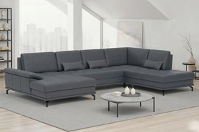 XXXLutz SEDACÍ SOUPRAVA, kůže, černá Sit & More - Sedací soupravy - 00014403971L