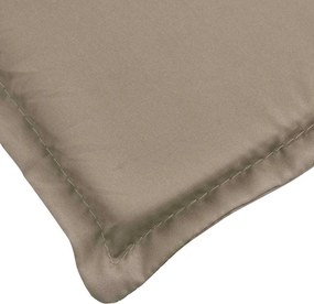 Poduška na lehátko taupe 200 x 50 x 3 cm oxfordská látka 314196