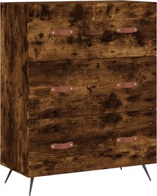 Skříň highboard kouřový dub 69,5 x 34 x 180 cm kompozitní dřevo 3195824