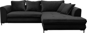 XXXLutz ROHOVÁ SEDAČKA, textil, černá Livetastic - Sedací soupravy - 001574004317