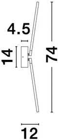 Designové nástěnné svítidlo Raccio B 6 černé