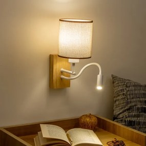Brilagi - LED Nástěnná lampa NUBILA WOOD 1xE27/25W/230V + LED/3W dub/hnědá