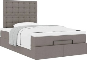 Osmanský rám postele s matrací taupe 120x200cm textil 3313317