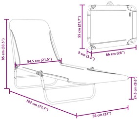 vidaXL Marketos Skládací zahradní lehátka 2 ks ocel a textil růžová