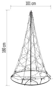 LED Vánoční dekorace 480xLED/230V IP44 180 cm