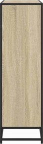 Knihovna dub sonoma 97,5 x 33 x 107,5 cm kompozitní dřevo a kov 3300861
