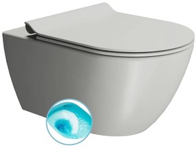 GSI PURA závěsná WC mísa, Swirlflush, 36x55cm, cenere dual-mat - 881517