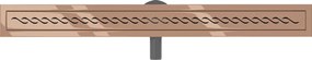 Mexen Flat 360°, lineární podlahový žlab 80 cm, růžové zlato, 1623080-40