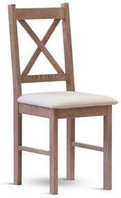Stima Židle TERA s čalouněným sedákem Odstín: Dub Lanýž, Látky: LUIS marrone 11
