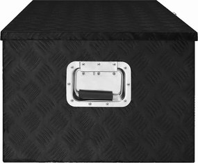 Úložný box černý 100 x 55 x 37 cm hliník 152257