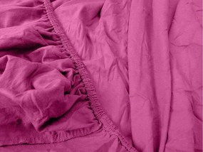 Jersey prostěradlo HIGHFIT purpurové 200 x 220 cm