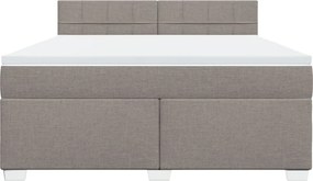 Box spring postel s matrací taupe 180x200 cm textil 3285971