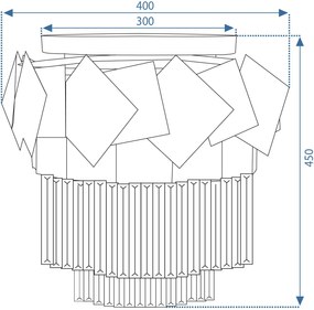 Toolight Toolight, stropní svítidlo 6xE14, APP1309-C, černá-růžové zlato, OSW-52100