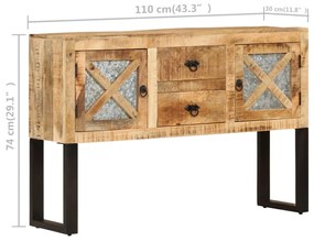 vidaXL Příborník 110 x 30 x 74 cm hrubé mangovníkové dřevo