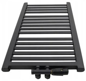 Regnis Elba, topné těleso 440x1205mm, 521W, spodní středové připojení D50, černá, ELBA120/40/D5/BLACK