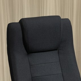 Výškově nastavitelná kancelářská židle Vinsetto, ergonomická kancelářská židle, počítačová židle s houpací funkcí, černá, 62 x 62 x 110-119 cm | Aosom