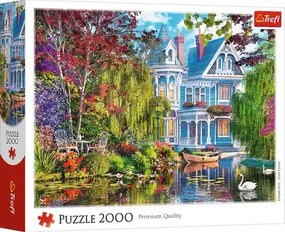 TREFL Puzzle Dům u jezera / 2000 dílků / 96 x 68 cm