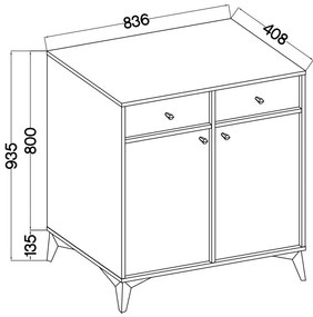 Falco Komoda Tomila 826/1 eukalyptus