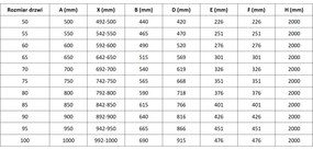 Mexen Lunar-F, skládací levé sprchové dveře 85 cm, 8mm čiré sklo, růžové zlato profil, 836-085-000-60-00-L
