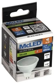 LED žárovka GU5,3 MR16 McLED 4,6W (35W) neutrální bílá (4000K), reflektor 12V 100° ML-312.159.87.0