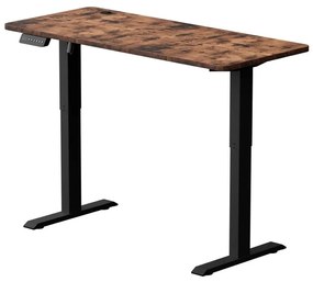 Milagro | Výškově nastavitelný psací stůl LEVANO 140x60 cm dřevo/černá | MI2341