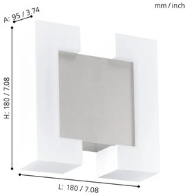 Eglo 95987 - LED Venkovní nástěnné svítidlo SITIA 2xLED/4,8W IP44