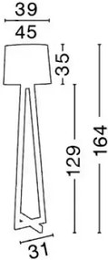 Dřevěná stojací lampa Alma 31