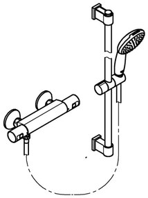 GROHE 345972431 -Termostatická sprchová baterie PRECISION START 12” 60 cm černá