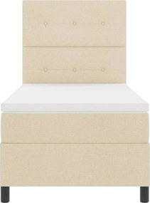 Postel s boxspringem s matrací Krémová 90 x 190 cm textil 3339355