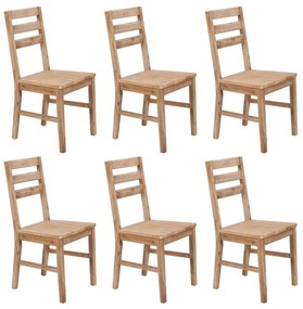 Jídelní židle 6 ks masivní akáciové dřevo,  276256