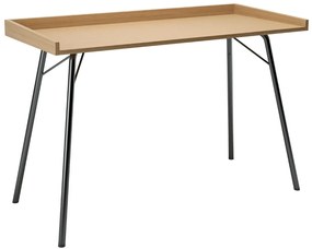 OnaDnes -20% Dubový pracovní stůl Woodman Rayburn s kovovou podnoží 115 x 52 cm