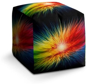 Sablio Taburet Cube Barevná exploze: 40x40x40 cm