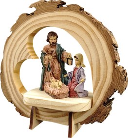 AMADEA Dřevěný betlém s figurkami, masivní dřevo, 15 cm, český výrobek
