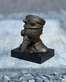 Bronzová socha soška - Morový doktor Steampunk