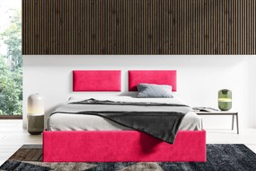 Eka Čalouněná postel Lucy - 160x200 cm Barva látky Trinity: Černá (Trinity 2316), Úložný prostor: Bez úložného prostoru