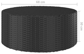 vidaXL Marketos 9dílná zahradní sedací souprava s poduškami polyratan černá