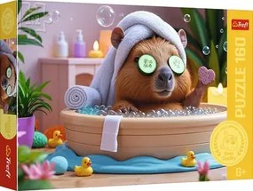 TREFL Puzzle Kapybara v lázních / 160 dílků / 41 x 27,8 cm