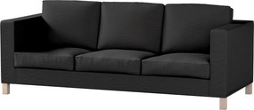 Potah na pohovku IKEA  Karlanda 3-místná nerozkládací, krátký barva černá látka pletený vzor