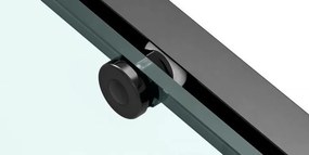 Sprchový kout REA SOLAR 90/zástěna x 120/dveře cm, černý matný/transparent - bez vaničky