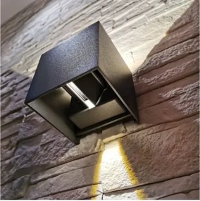 Venkovní nástěnné LED svítidlo MANTRA DAVOS tmavě šedá 3000K IP54 2x6W stmívatelné