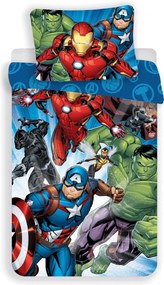 Jerry Fabrics Povlečení Avengers Brands 02 modrá 140x200, 70x90 cm