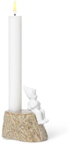 Vánoční svícen z porcelánu a kameniny Kähler Design, délka 9 cm