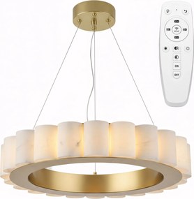 Toolight Toolight, LED stropní svítidlo 50cm, 27W, dálkové ovládání, APP1801-CP, zlatá matná-imitace kamene, OSW-05979