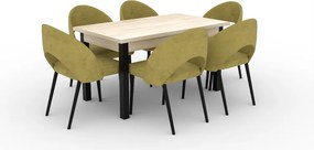 ADRK Furniture Sada stůl s židlemi RODOS 82 SE-ROD-82-BS