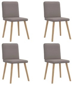 Jídelní židle 4 ks taupe textil 3315250