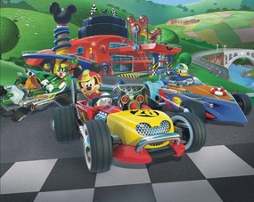 3D Fototapeta Mickey Mouse Roadster Racers i+ lepidlo zdarma, velikost 244x305cm